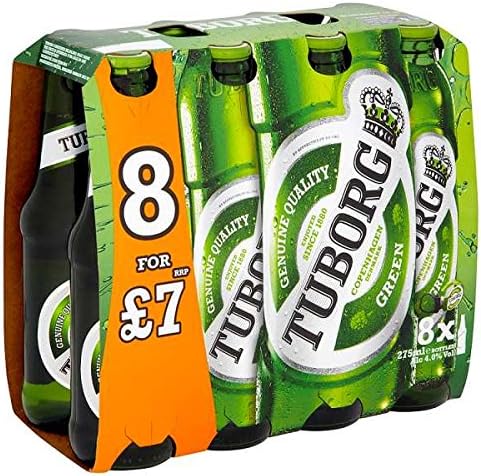Tuborg Green Lager 8 x 275ml (Pack of 3 x 8x275ml): Amazon.co.uk: Beer ...