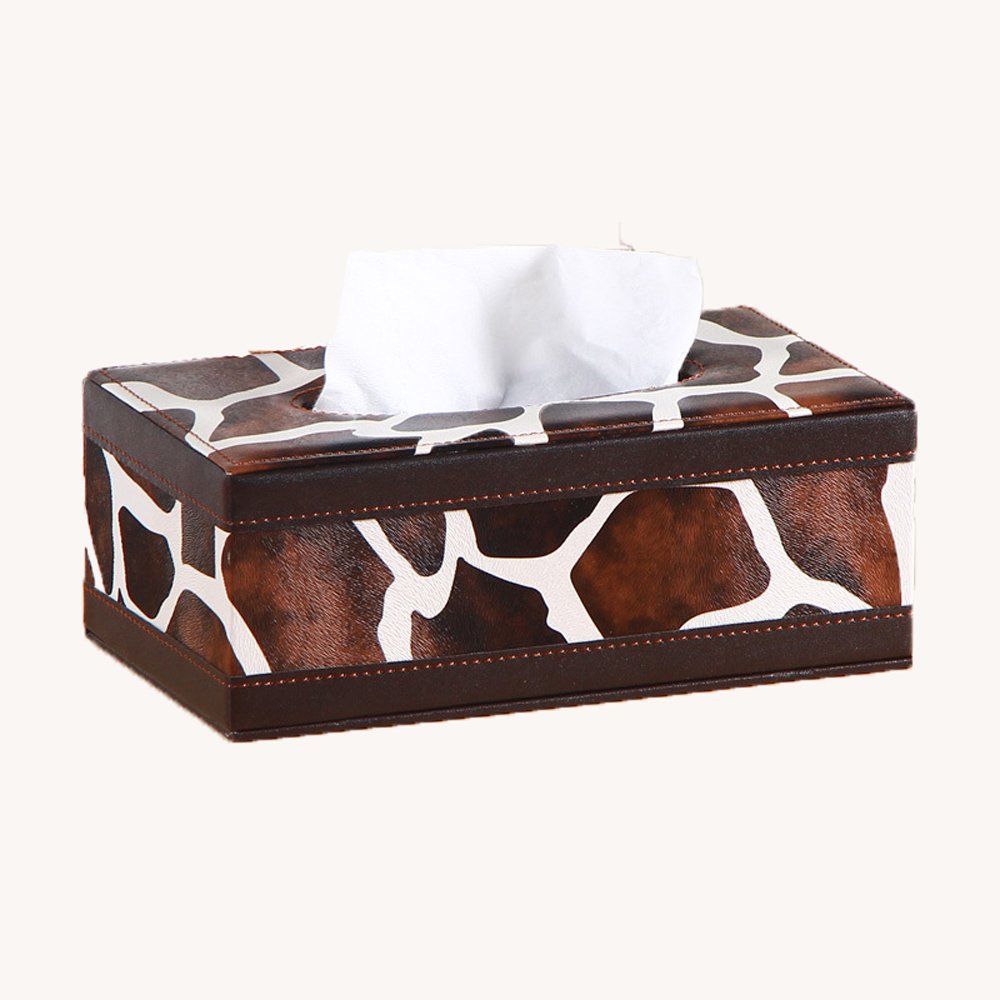 Amazon.com: Tissue Box Leather Cover Napkin Holder Decorative Storage ...