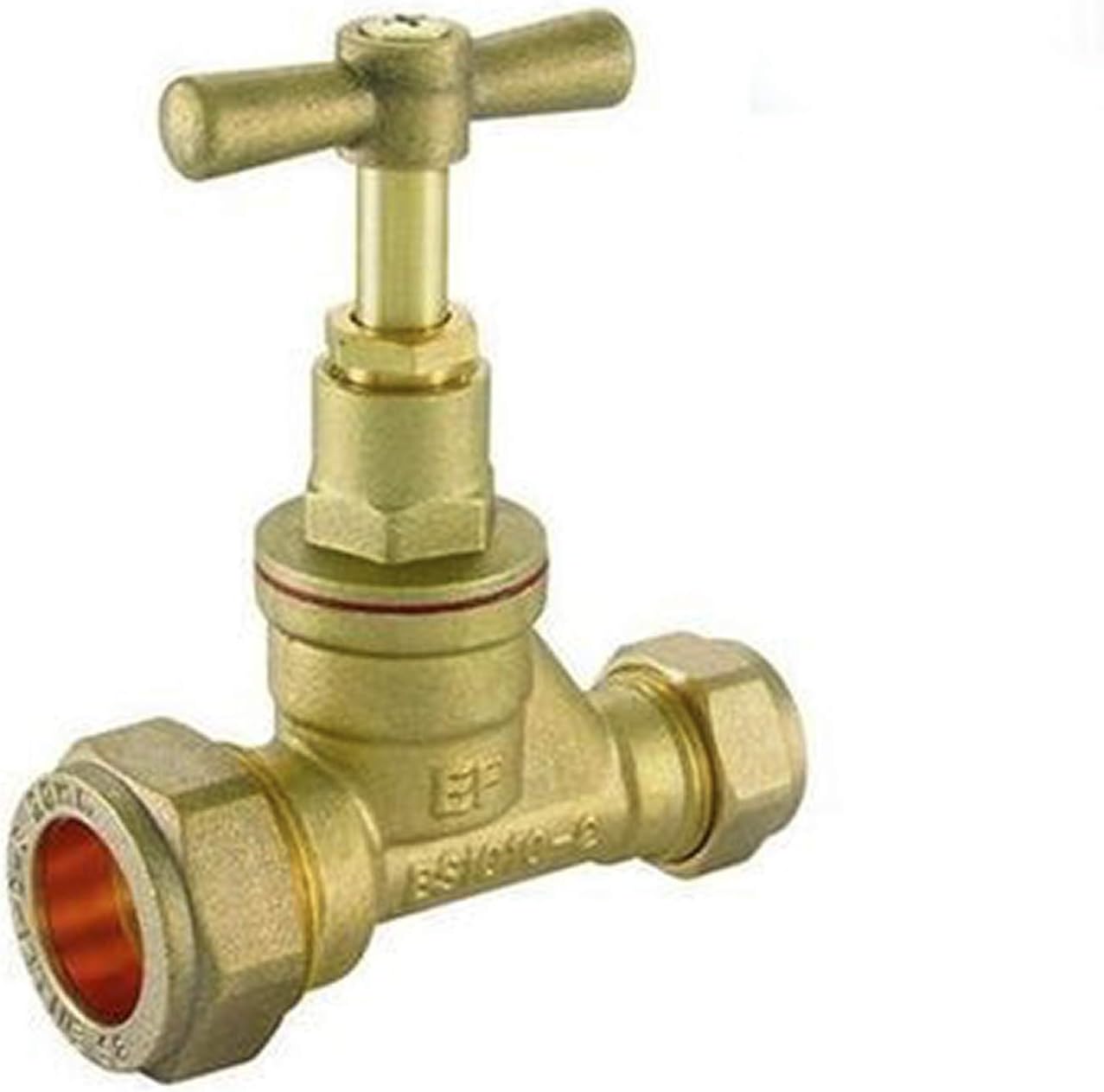 FtD BRASS Compression STOPCOCK 15mm Copper x 20mm MDPE BS1010 POLY ...