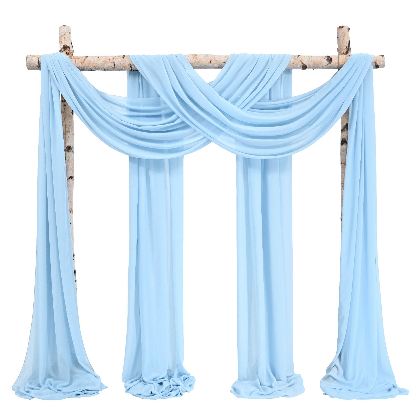 Wedding Arch Draping Fabric,4 Panels 28"x20ft Baby Blue Wedding Arch ...