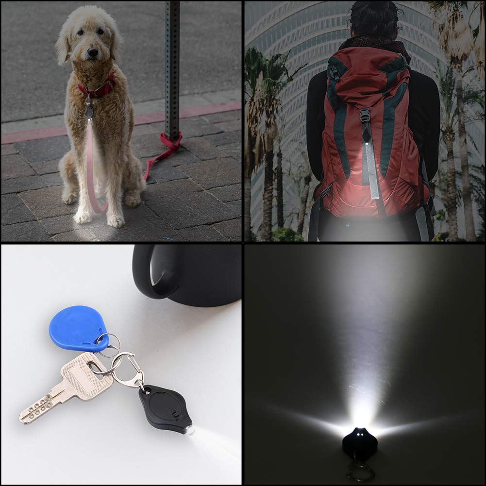 40 Packs Keychain Flashlight Mini LED Light,Dog Light, Dog Collar Light ...