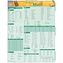 Medical Math Conversion Chart Medical Math: QuickStudy Laminated