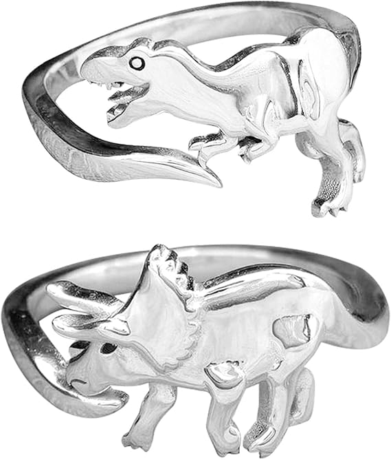 Amazon.com: Dinosaur Opening Adjustable Rings, Dinosaur Ring True Love ...