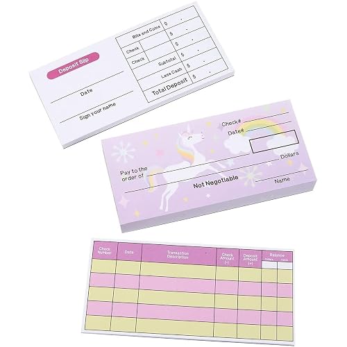 BLUE PANDA Fake Checkbook for Money Management - 6 x 3 in, 150 Sheets ...