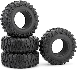 Amazon.com: RCLIONS 4PCS 2.2inch 120mm RC Rubber Wheel Tyre Tires with ...