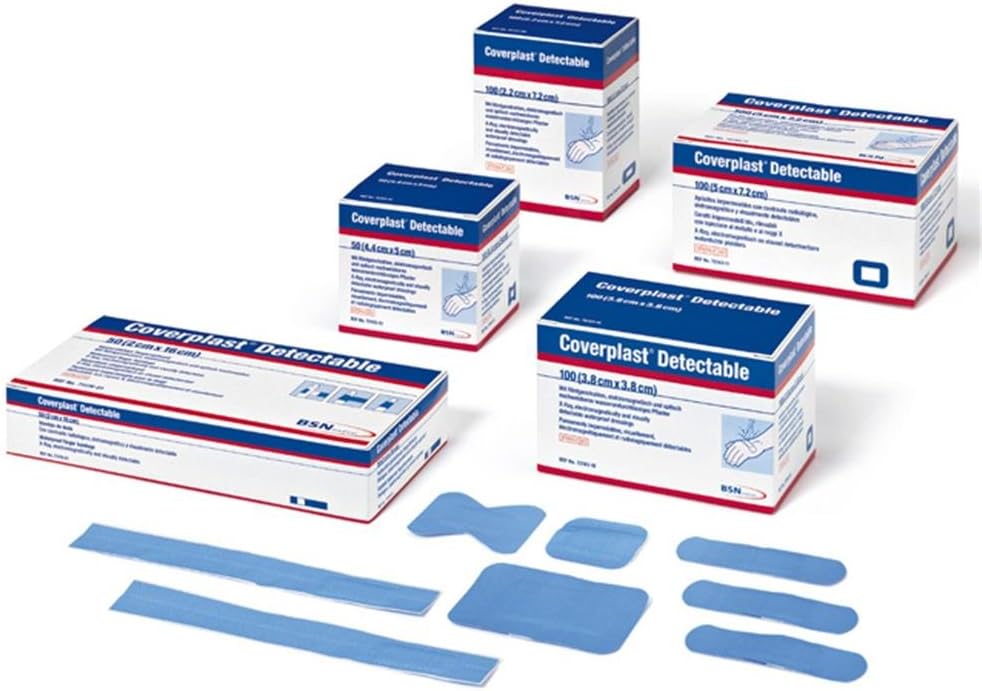 Coverplast X-Ray Detectable Plasters, 7.2 x 2.2 cm, Pack of 100: Amazon ...