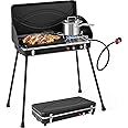 Amazon.com: Giantex 2-in-1 Gas Camping Grill and Stove, Portable ...