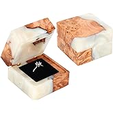 Amazon.com: WisePoint Personalized Wooden Ring Box, Mini Engagement Ring Holder Box with Single ...
