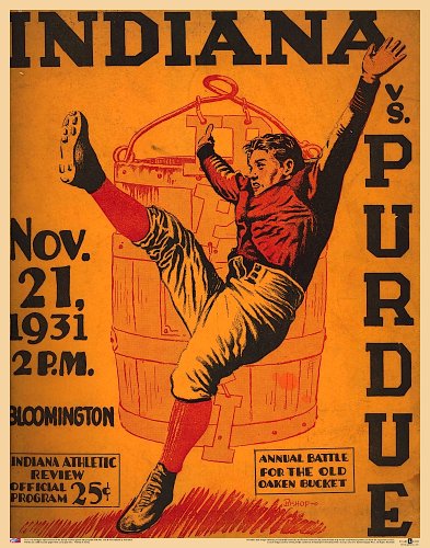 Indiana vs Purdue '31 Vintage Football Poster: Asgard Press ...