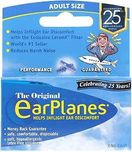 Amazon.com: Original Adult EarPlanes by Cirrus Healthcare Earplugs ...