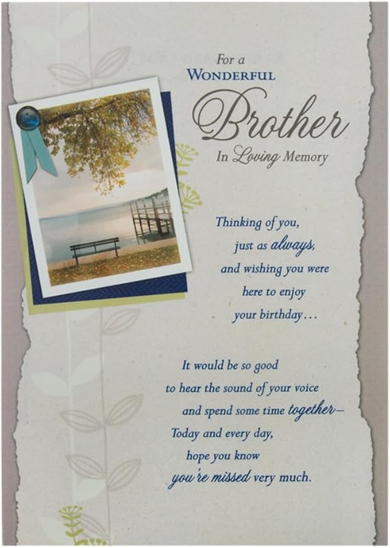 Hallmark Birthday Card For Brother In Loving Memory Medium Amazon