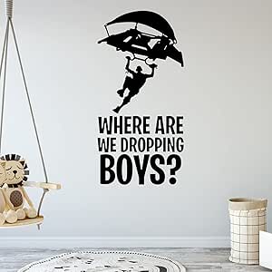 Amazon.com: Game Wall Decal Wall Sticker, Where are We Dropping Boys ...