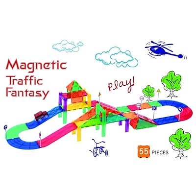 Buy Mag-Genius Ultimate Racing 55 Piece Magnet Racing Set Includes 8 ...