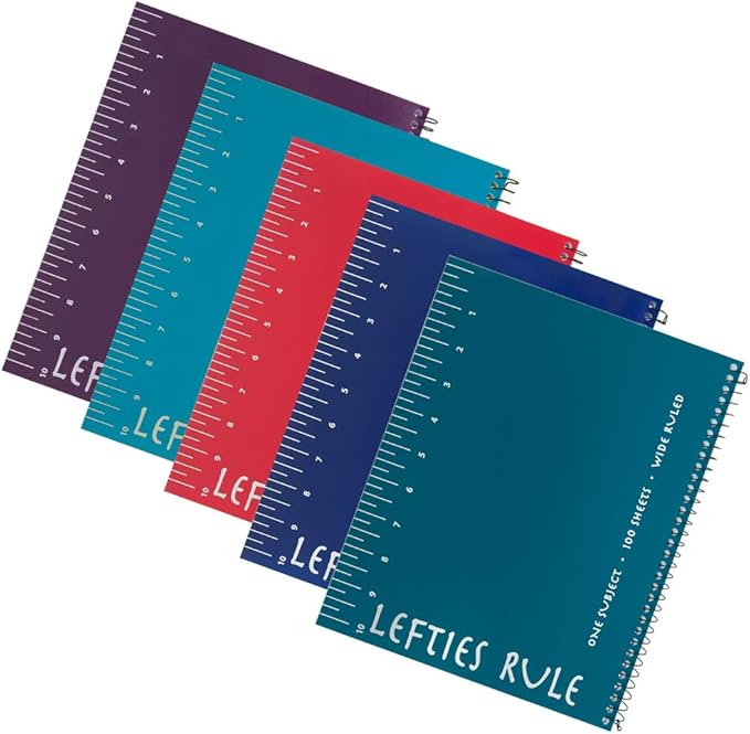 Amazon.com : Left-Handed"Lefties Rule" Wide Ruled Notebook, Set of 5 ...