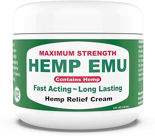 Hemp Emu Hemp Cream - Organic Hemp Oil Muscle Rub - Naturally Soothe ...