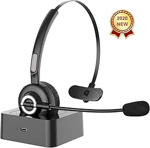 Amazon.com: Bluetooth Headset with microphone,[2020]Sanfant V5.0 ...