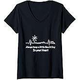 Amazon.com: Life Is Really Good Beach Heartbeat Summer Beach Vacation T ...