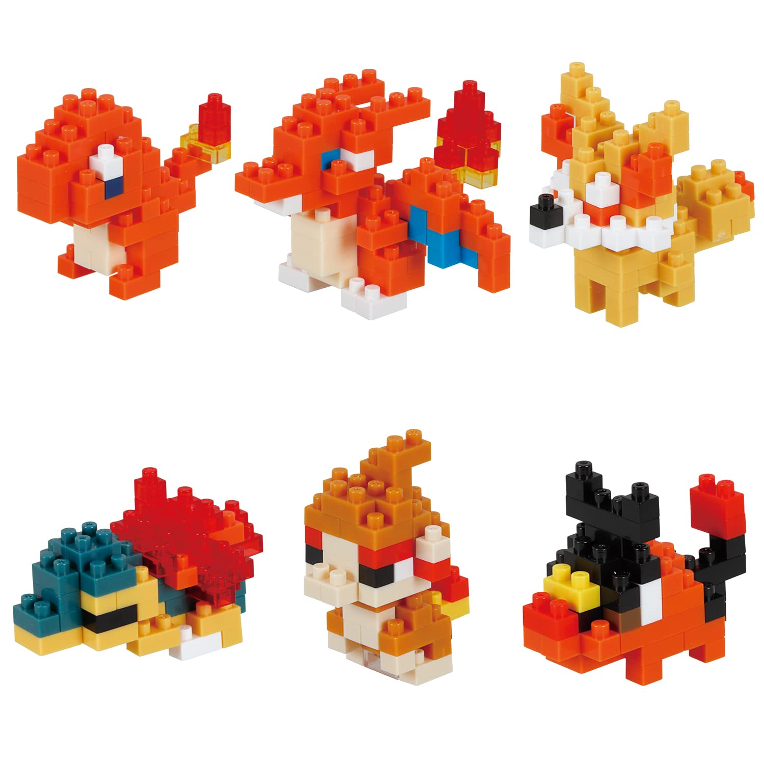 nanoblock - Pokémon - Type Fire Set 1 (Blind Box Complete Set), mininano Series Building Kit for ...