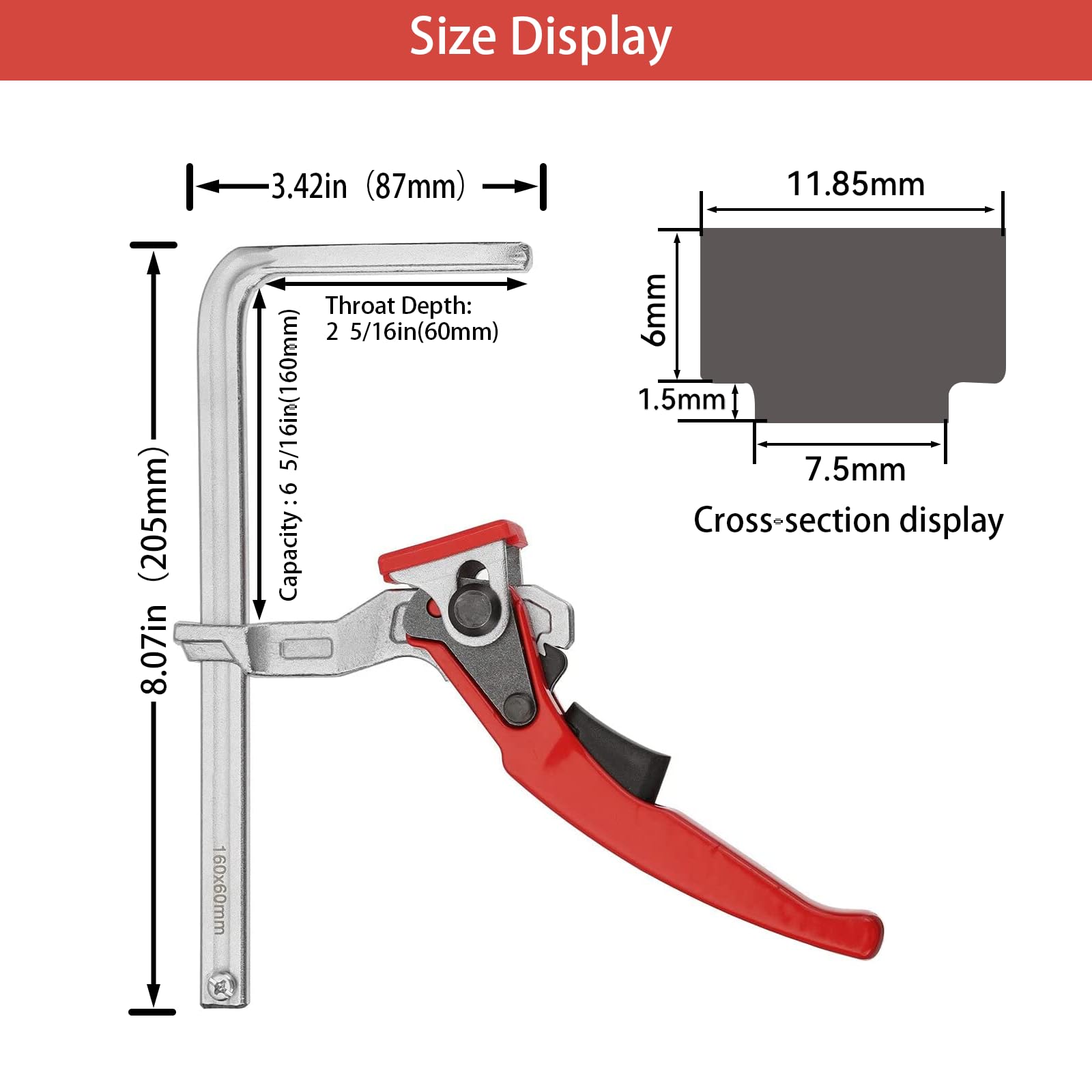 Mua 2024 Upgrade Ratcheting Table Clamp, Quick Track Saw Clamps Ratchet ...