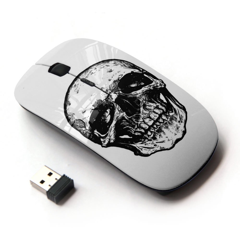 Mua [ Optical 2.4G Wireless Mouse [ Black White Anatomy Human Skull ...