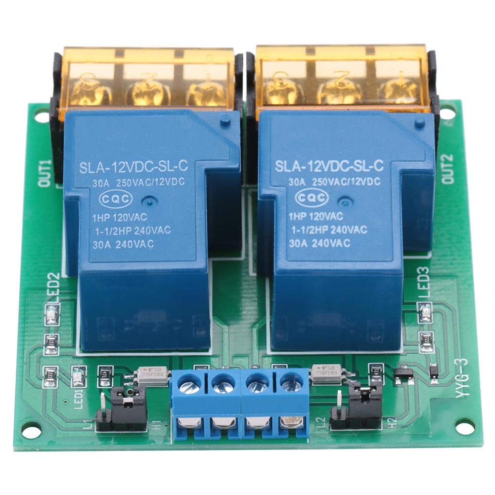 5V /12V /24V Dual-Channel 30A Relay Board Module Optocoupler Isolation US