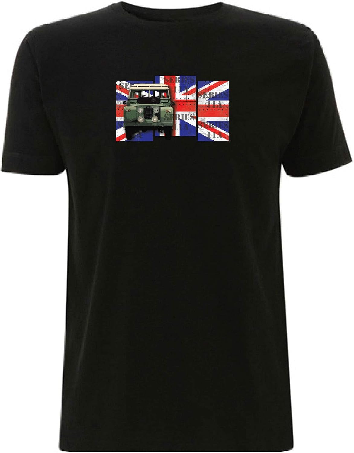 Landrover Series 11A Union Jack British Men's T-Shirt 4wd Flag Car ...