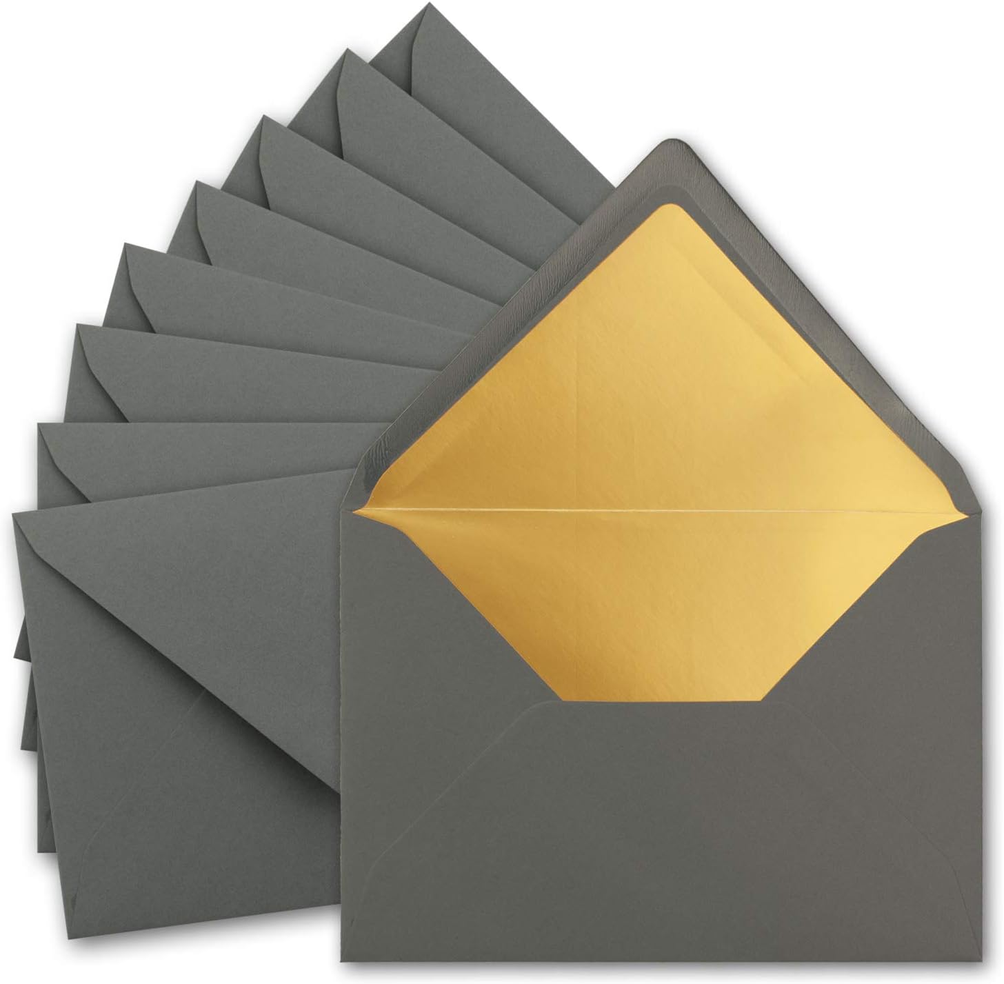 FarbenFroh by Gustav Neuser 25 x Metallic Gold Lined Envelopes DIN C5 ...