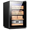 50L Touch Control Stainless Cooler Humidor, 200 Count Capacity, 3 Layer ...