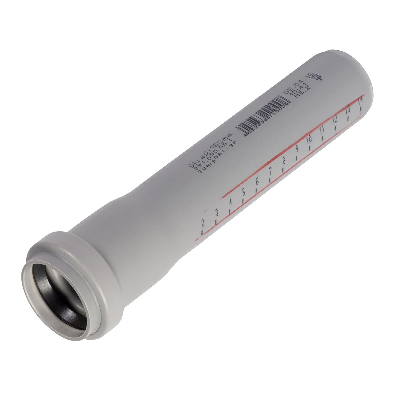 HT, pipe length: 150 mm with socket, NW 50, HTEM drain pipe, connecting pipe, sewage pipe, HT ...