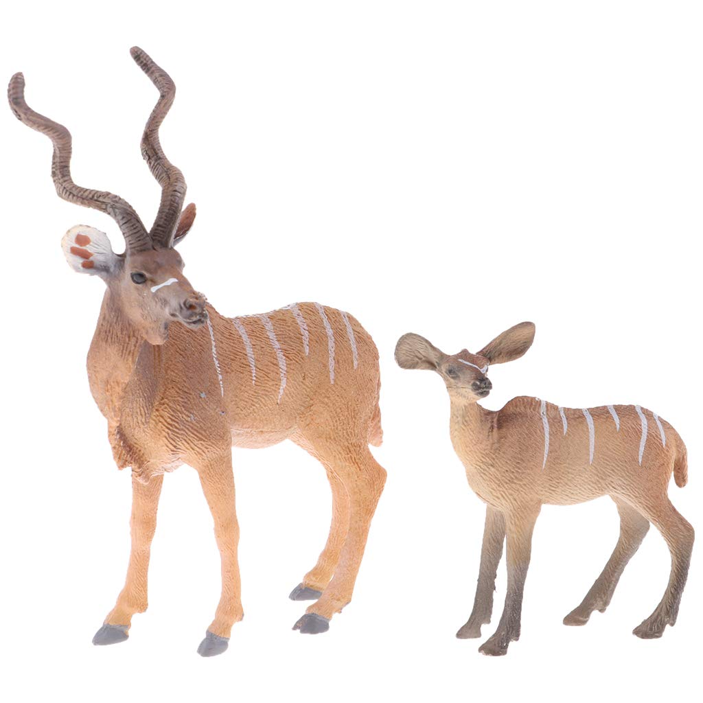 2pcs Mini Antelope Model, Lifelike Wild Animal Figurines, Kids Toy ...