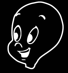 Amazon.com: UR Impressions Outlined Casper Head Decal Vinyl Sticker ...