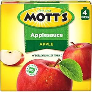 Amazon.com : Mott's Applesauce, 3.2 Ounce Pouch, 4 Count (Pack of 6 ...