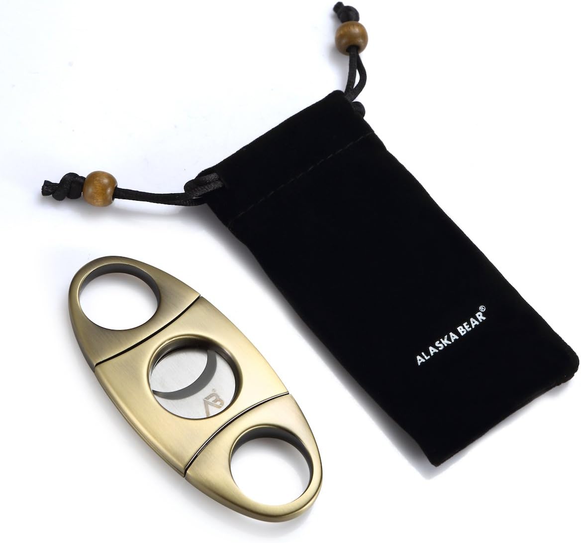 ALASKA BEAR – Antique Bronze Cigar Cutter Stainless Steel Guillotine ...