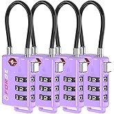 Amazon.com | TSA Approved Cable Luggage Locks, Re-settable Combination ...