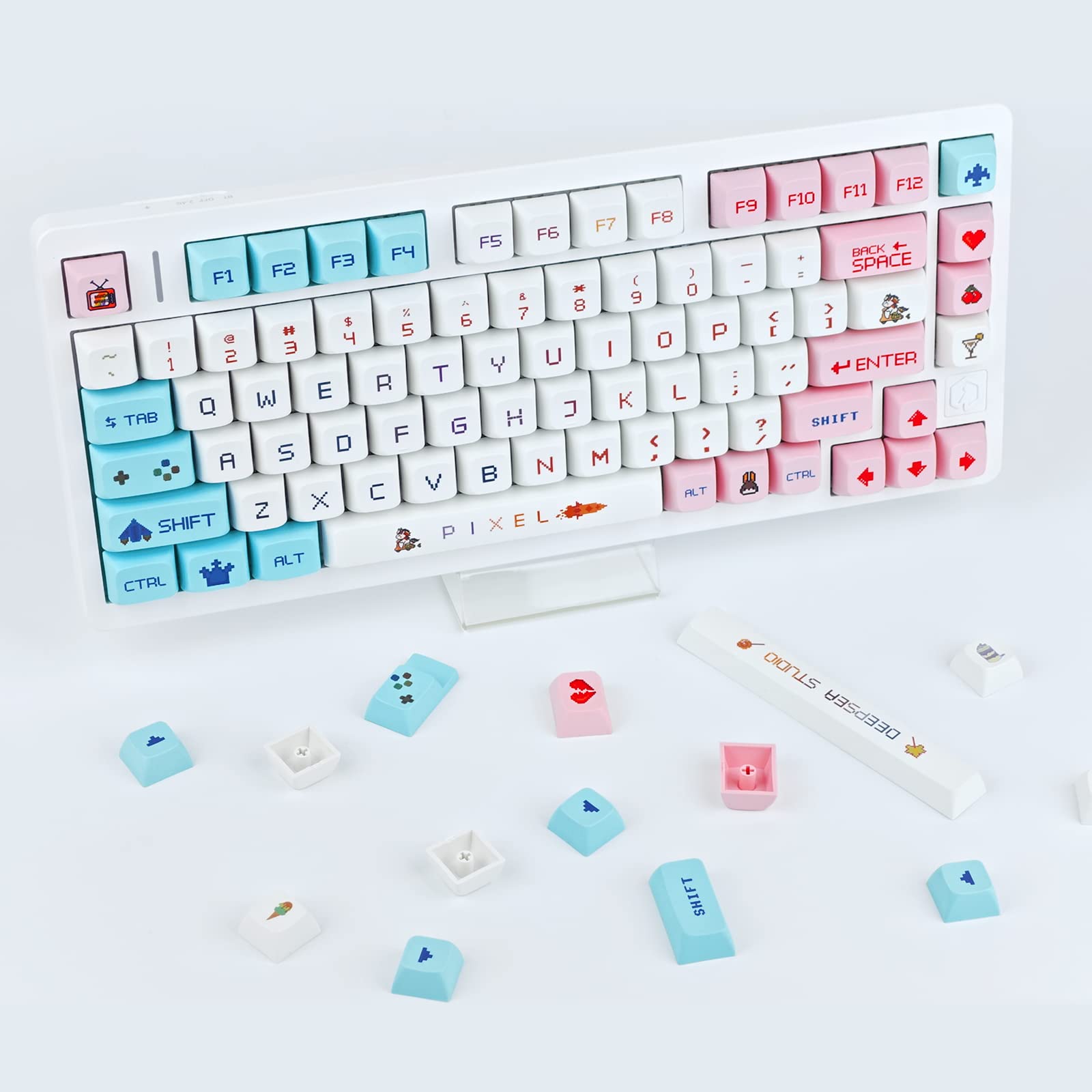 Mua 125 Keys Dye Sub PBT Keycaps Set, Custom XDA Profile Keycaps, Pixel ...