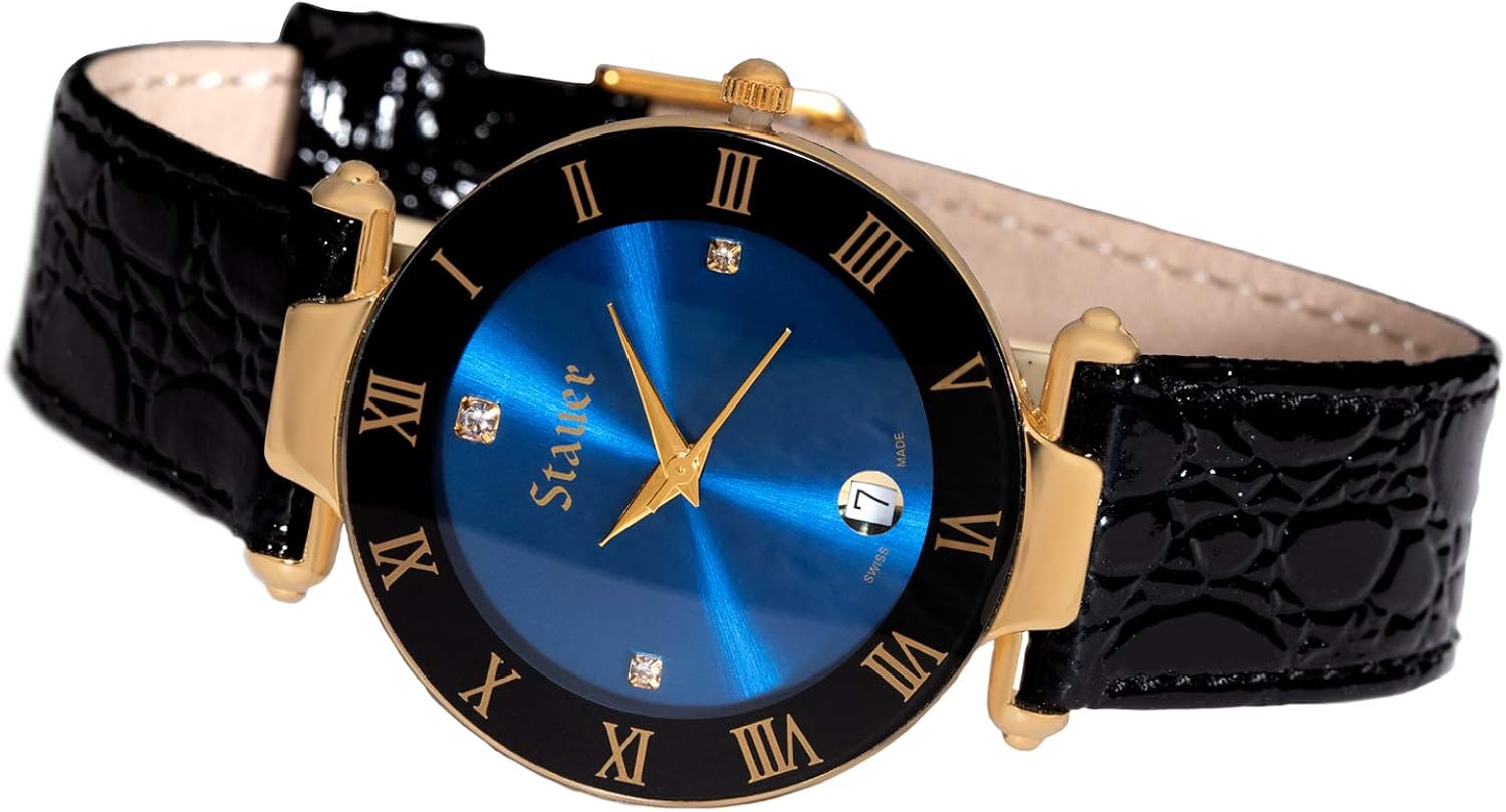 Stauer Minuit Swiss-Made Timepiece: Amazon.co.uk: Watches