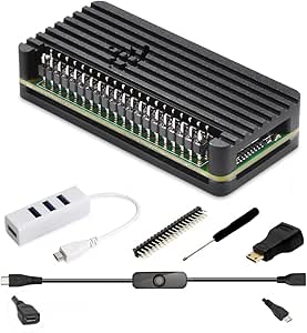Amazon.com: Raspberry Pi Zero Case Kit, iUniker Pi Zero Aluminum Passive Case with Pin Header ...