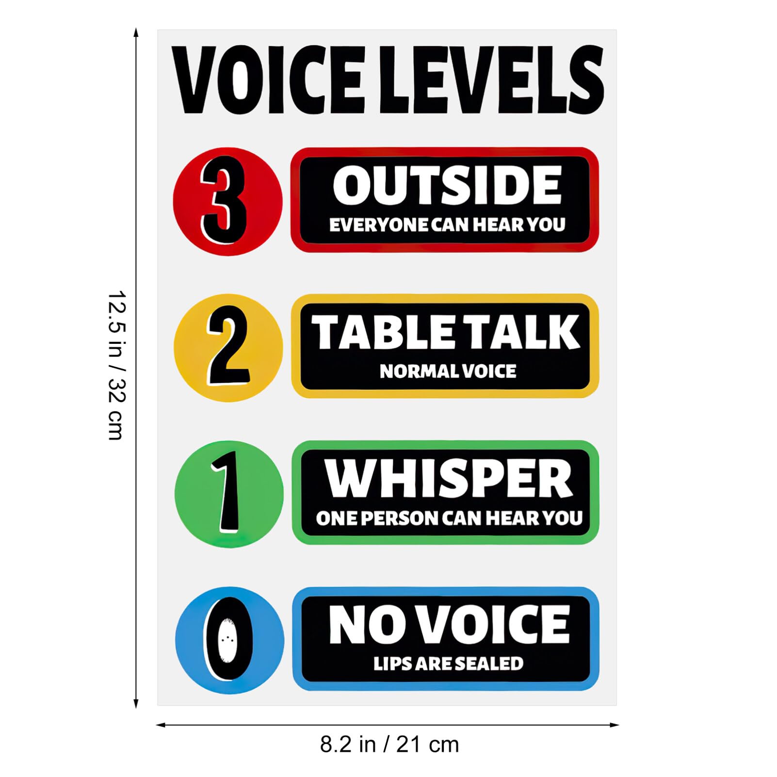 Mua Tofficu Noise Level Wall Sticker Teacher Rules Sign Teacher Print ...