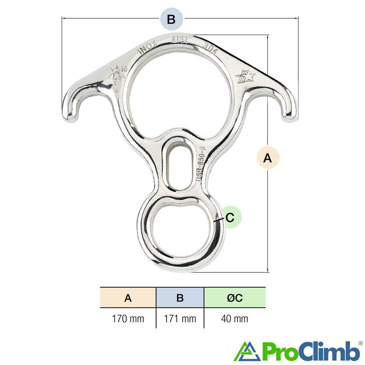 Mua 50 kN Rescue Figure 8 - Stainless Steel Belay, Rappelling, Rigging ...