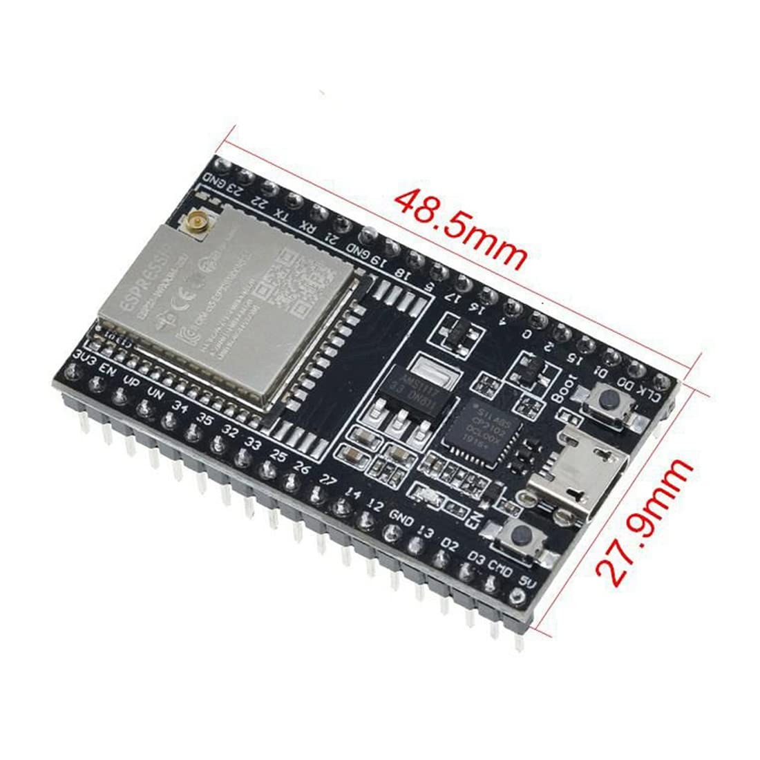 HiLetgo 2pcs ESP32-DevKitC ESP32-32U Core Board ESP32 ESP-32 ESP32U Development Board For ...