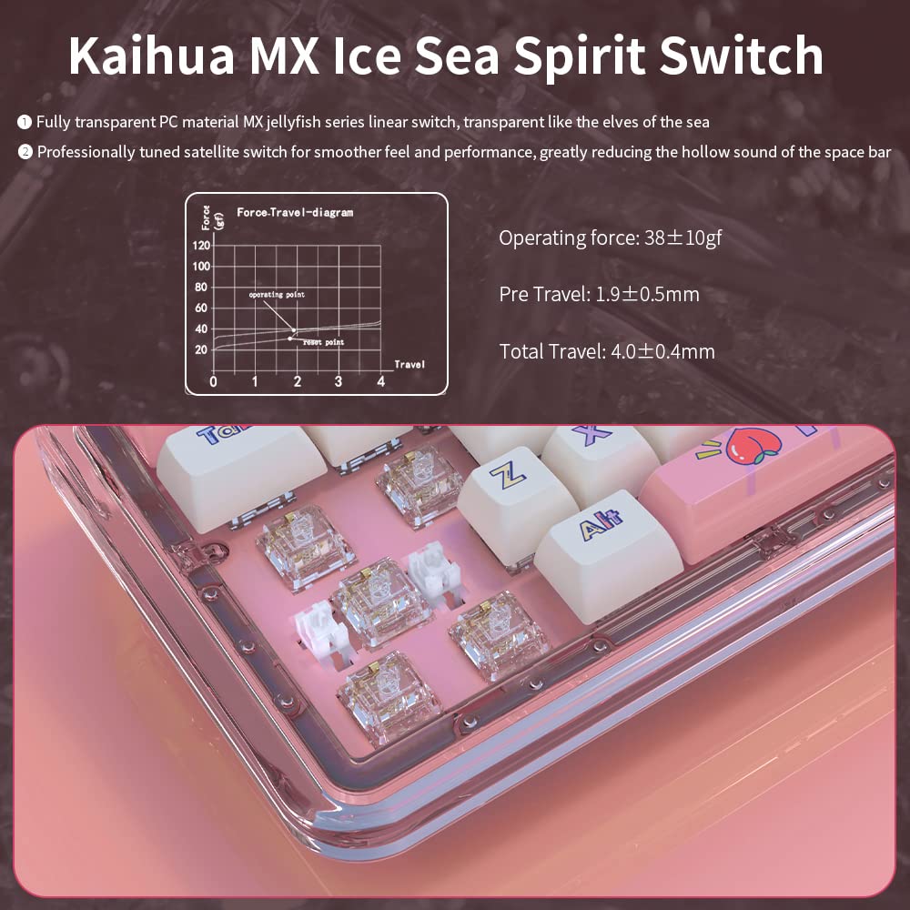 Mua NACODEX 65% Transparent Crystal Acrylic Keyboard with Gasket Mount ...