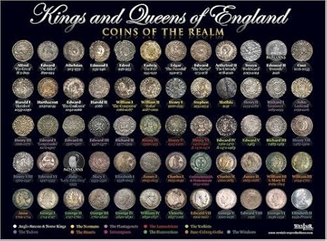 Kings & Queens of England - Coins of the Realm Poster - A3 Size: Amazon ...