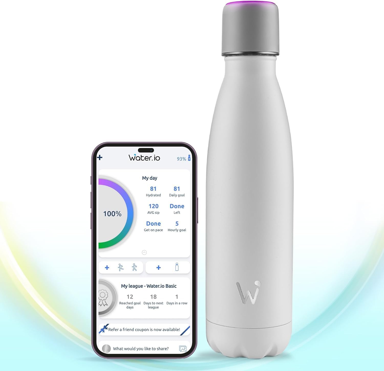 Mua Smart Water Bottle - Hit Your Hydration Goals, Track Water Intake ...