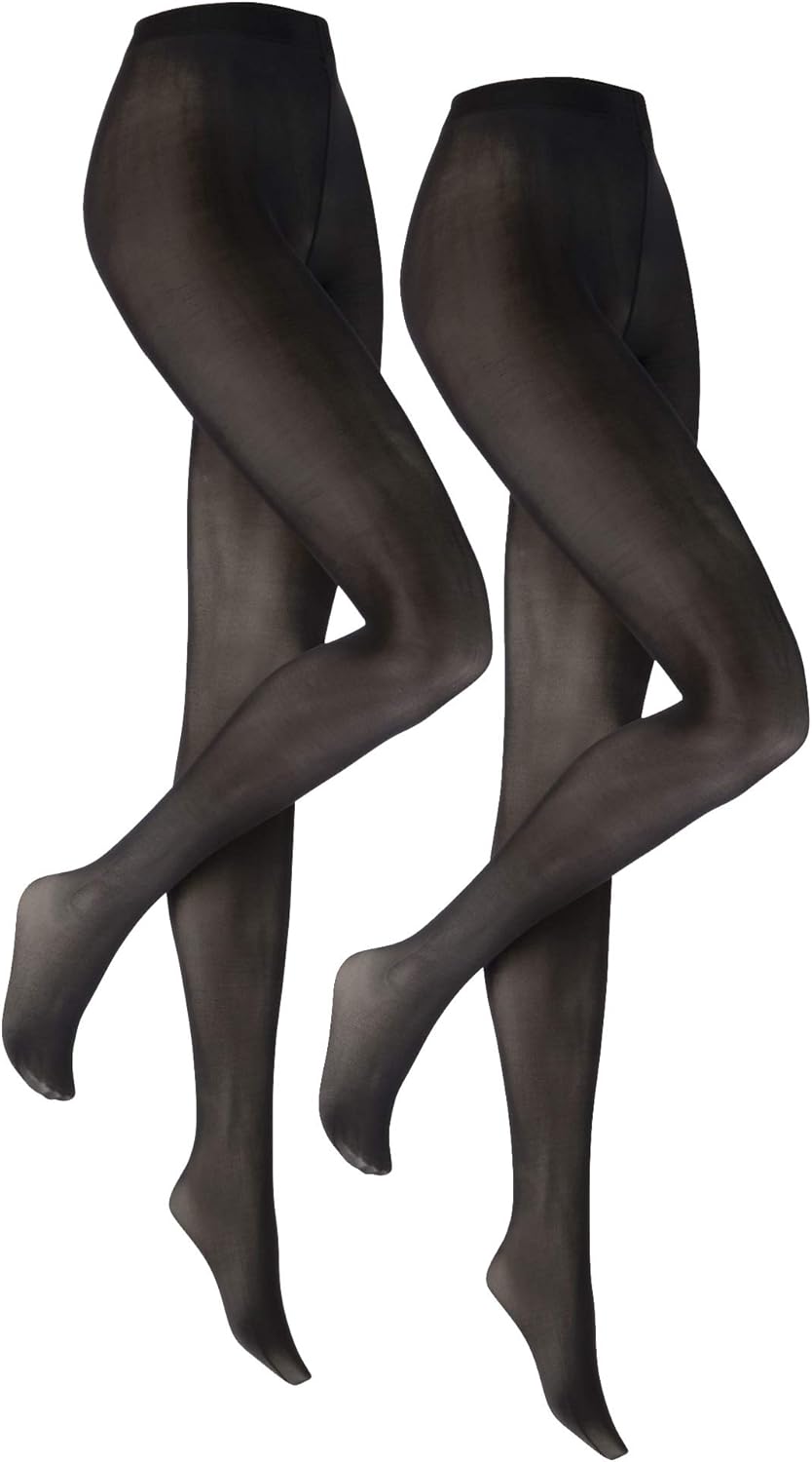 Vogue Opaque matt Strumpfhose 60 Den schwarz für Damen, 2 Paar: Amazon ...
