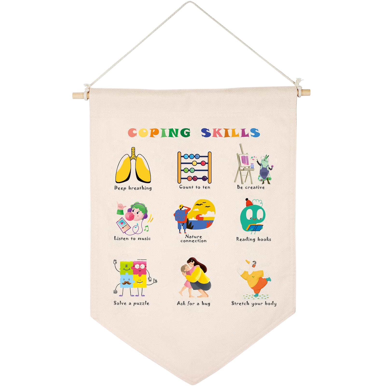 Coping Skills - Classroom Decor Calming Corner Canvas Banner School ...