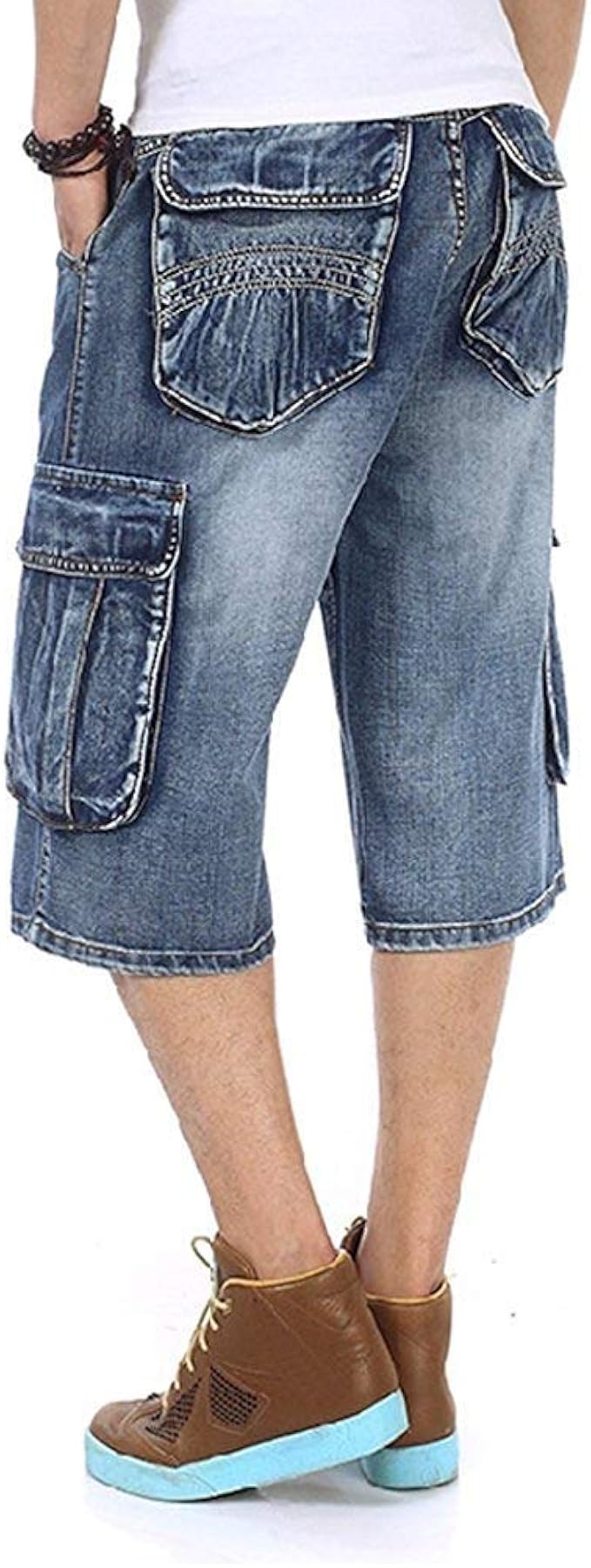 Los Hombre Más Tamaño Sueltan Pantalones Los Modernas Casual Vaqueros ...