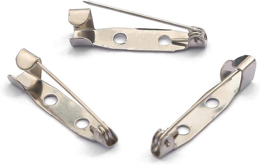 50 broches de 15, 20, 25, 30, 35 mm, 5 colores, base de broche en ...