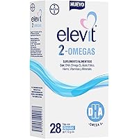 Elevit 2-Omegas Suplemento Alimenticio con Omega 3 Ácido Fólico Hierro ...