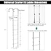 OUTPRIZE Universal Exterior RV Ladder, Aluminum Travel Trailer Ladder ...
