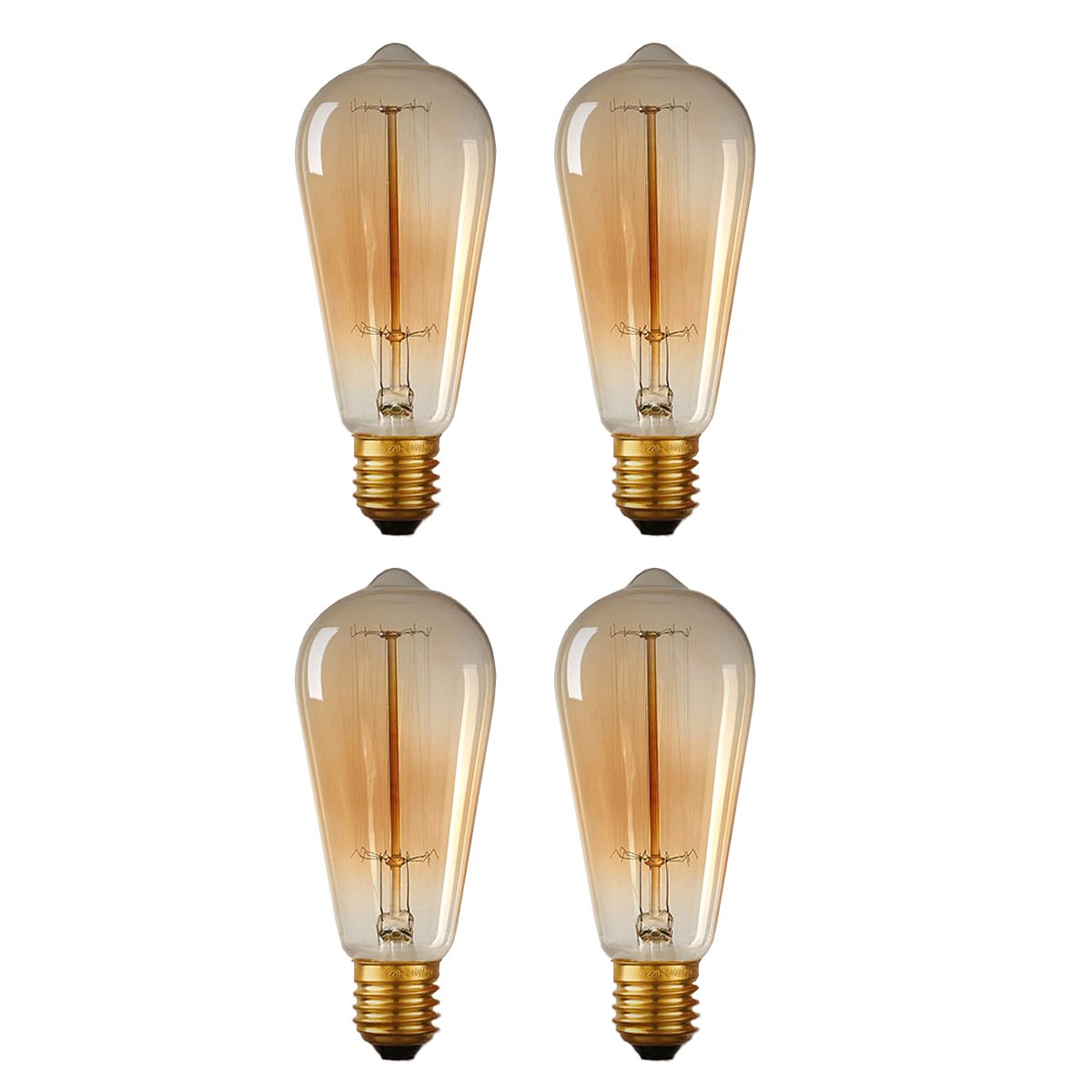 Amazon.com : 40W Edison Style Light Bulbs ST64 13 Filament Warm Light ...